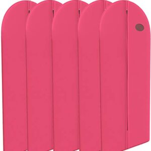 Fuchsia Dress and Gown Garment Travel Bags 5 Pack - 54" x 24" - Hanging Window