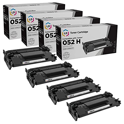 LD Products Compatible Toner Cartridge Replacement for Canon 052H 2200C001 High Yield (Black, 4-Pack) Compatible with ImageCLASS LBP214dw, LBP215dw, MF424dw, MF426dw and MF429dw