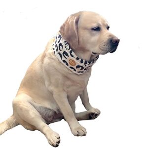 Dog Cooling Bandana, Stock Show Pet Dog Adjustable Ice Chill Out Collar Scarf with 4 Ice Packs for Summer (White Bear)