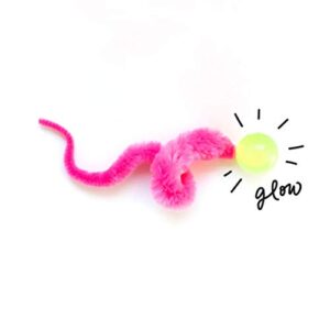 Dezi & Roo Glow-in-The-Dark Wiggly Ball - 3pk - Fun Cat Toys - Toy Balls for Indoor Cats - Designed by a Feline Vet - Made in USA