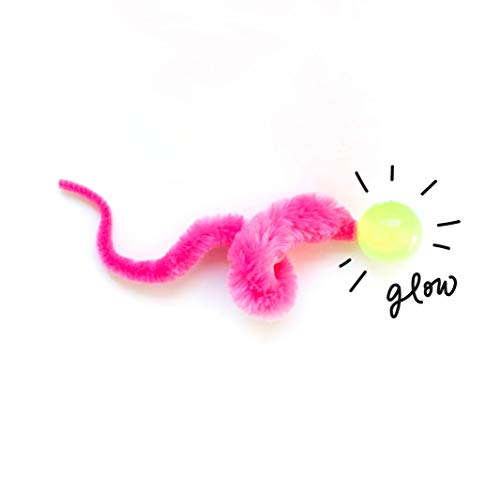 Dezi & Roo Glow-in-The-Dark Wiggly Ball - 3pk - Fun Cat Toys - Toy Balls for Indoor Cats - Designed by a Feline Vet - Made in USA