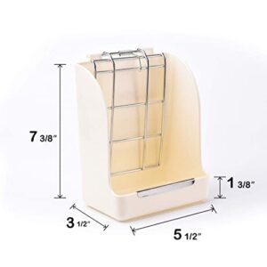 CalPalmy 2-Pack Hay Feeder for Rabbits, Guinea Pigs, and Chinchillas - Minimize Waste and Mess with 5 1/2" x 3 1/2" x 7 3/8" Hanging Alfalfa and Timothy Hay Dispenser