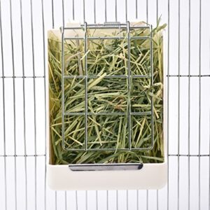 CalPalmy 2-Pack Hay Feeder for Rabbits, Guinea Pigs, and Chinchillas - Minimize Waste and Mess with 5 1/2" x 3 1/2" x 7 3/8" Hanging Alfalfa and Timothy Hay Dispenser