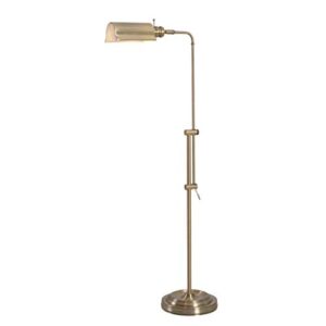 kenroy home 33055ab denton floor lamps, small, antique brass