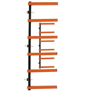 Six-Level 600 lb Capacity Lumber Storage Rack Wall-Mounted both Indoor and Outdoor Use Wood Organizer Rack