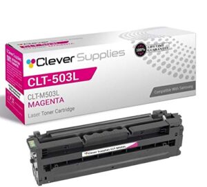 cs compatible toner cartridge replacement for samsung clt-503l clt-m503l magenta proxpress c3010dw proxpress c3010nd proxpress c3060f proxpress c3060fw