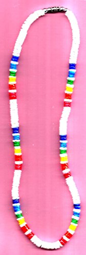 18" CLAM SHELL NECKLACE- FOR TEEN AGES COLOR NEON ORANGE.