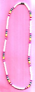 18" clam shell necklace- for teen ages color rainbow