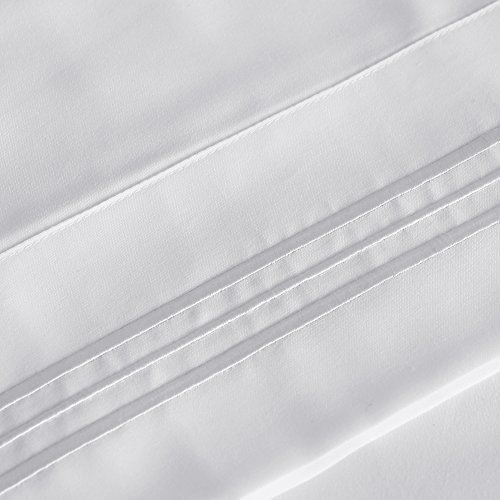 Furinno Angeland Vienne Sheet and Pillowcase Set, Full, White