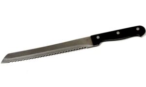 chef craft select bread knife, 8 inch blade 13.5 inches in length, stainless steel/black