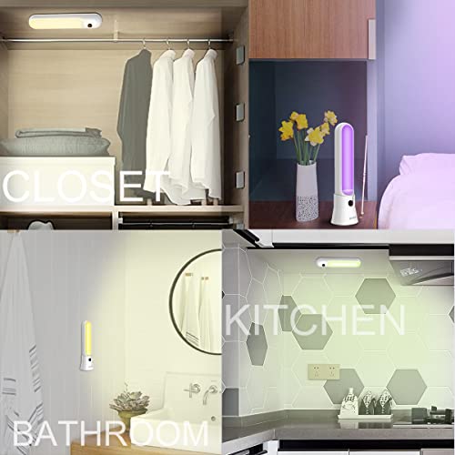 BIGLIGHT Wireless Battery Operated LED Table Top Night Light, Touch Light, Push Light, Remote Controlled, 16 Color Changing, Portable Stick on Tap Light for Closet Cabinet Counter Classroom