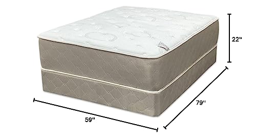 Greaton 14-Inch Firm Double sided Tight top Innerspring Mattress And 8" Metal Box Spring/Foundation Set,Queen