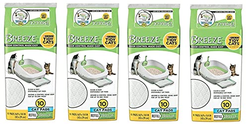 Tidy Cat Breeze Pads, 10 Count Mulit Packs (Pack of 4)