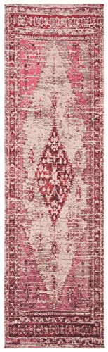 SAFAVIEH Classic Vintage Collection Runner Rug - 2'3" x 8', Fuchsia, Oriental Medallion Distressed Design, Non-Shedding & Easy Care, Ideal for High Traffic Areas in Living Room, Bedroom (CLV113R)