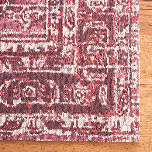 SAFAVIEH Classic Vintage Collection Runner Rug - 2'3" x 8', Fuchsia, Oriental Medallion Distressed Design, Non-Shedding & Easy Care, Ideal for High Traffic Areas in Living Room, Bedroom (CLV113R)