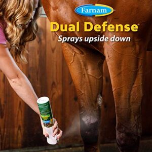 Farnam Dual Defense Insect Repellent for Horse and Rider, Fly Control, 12 Hour Long Lasting Protection, 10 Ounce Non-Aerosol Spray Bottle