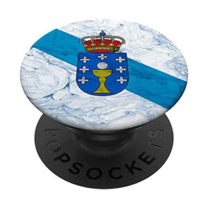 galicia flag artistic design - galiza spain pride popsockets popgrip: swappable grip for phones & tablets