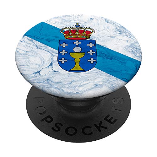 Galicia Flag Artistic Design - Galiza Spain Pride PopSockets PopGrip: Swappable Grip for Phones & Tablets