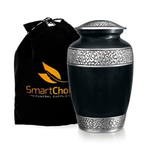 smartchoice urn for human ashes adult memorial urn funeral cremation urns - black