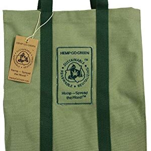 Hemp Go Green 100% Hemp Canvas Washable Heavy Duty Reusable Shopping Bag