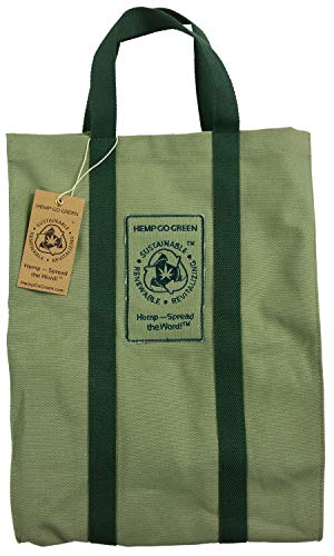 Hemp Go Green 100% Hemp Canvas Washable Heavy Duty Reusable Shopping Bag