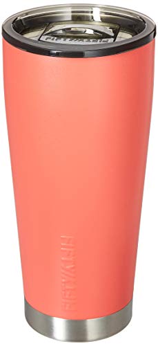 FIFTY/FIFTY Double Wall Vacuum Insulated Travel Tumbler, 20oz/591ml, Coral