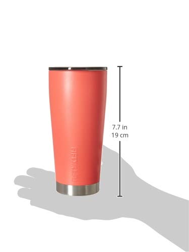 FIFTY/FIFTY Double Wall Vacuum Insulated Travel Tumbler, 20oz/591ml, Coral