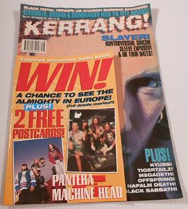 kerrang magazine(uk publication) september 24,1994 edition, issue 513with 2 free postcardspantera & machine head (bon jovi on cover)[single issue magazine]wear on cover, corners