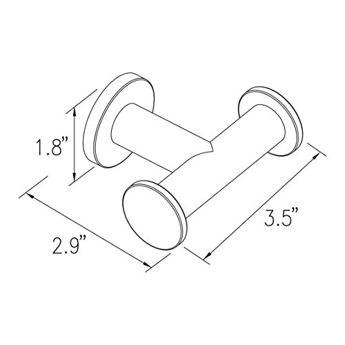 Ginger 4610D/01, Double Robe Hook, Forever Brass (PVD)