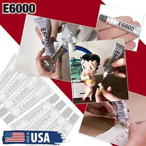 E6000 8-Pack 0.18 Ounce Bottles Industrial Strength Adhesive for Crafting and Pixiss Wooden Art Dotting Stylus Pens 5 pcs Set - Rhinestone Applicator Application Kit