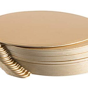 Mini Cake Boards, Gold Dessert Plates (3.5 in., 200 Pack)