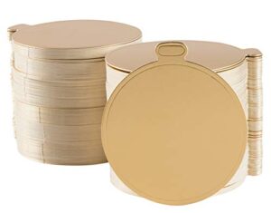 mini cake boards, gold dessert plates (3.5 in., 200 pack)