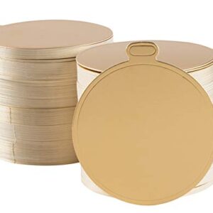 Mini Cake Boards, Gold Dessert Plates (3.5 in., 200 Pack)