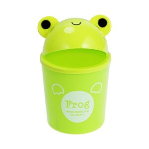 toymytoy desktop trash can mini waste bin garbage organizer cute table trash can (green c065h)