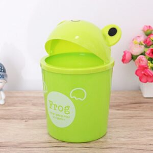 TOYMYTOY Desktop Trash Can Mini Waste Bin Garbage Organizer Cute Table Trash Can (Green C065H)