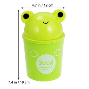 TOYMYTOY Desktop Trash Can Mini Waste Bin Garbage Organizer Cute Table Trash Can (Green C065H)