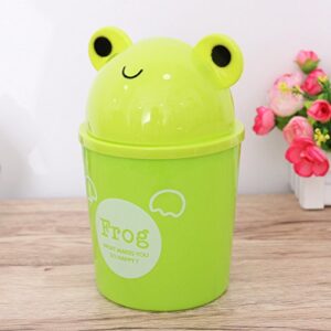 TOYMYTOY Desktop Trash Can Mini Waste Bin Garbage Organizer Cute Table Trash Can (Green C065H)