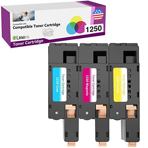 Limeink Compatible Toner Cartridge Replacement for Dell C1760nw Toner Cartridges 1250 for Dell Printer Cartridges C1765nfw for Dell C1765nf Toner Cartridges 1355cnw Toner for Dell c1760nw 3 Pack