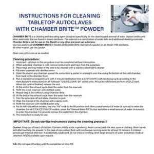 Tuttnauer TU-CB0010 Chamber Brite Powdered Autoclave Cleaner (Pack of 10)