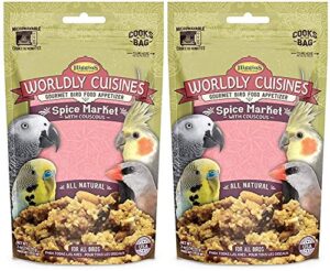 higgins 2 pack of worldly cuisines spice market bird treat, 2 ounces each