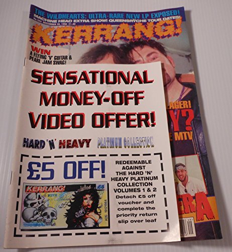 Kerrang! magazine(UK Publication) issue 524 December 10,1994 (Aerosmith/Therapy on cover)[single issue magazine]WEAR on COVER, CORNERS