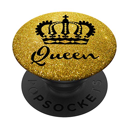 Womens Queen Crown Strong Women Glamorous Diva Gift PopSockets PopGrip: Swappable Grip for Phones & Tablets