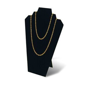 7TH VELVET 6pcs/ Pack 12.5inches Black Velvet Necklace Easel Jewelry Organizer Displays Stand with Reinforced Bracket