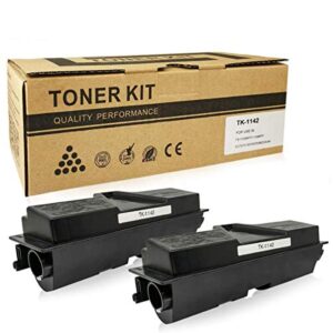 victorstar compatible toner cartridges 2 blacks tk1142 tk-1142 for kyocera mita fs-1035mfp, fs-1135mfp, kyocera ecosys m2035dn m2535dn laser printers