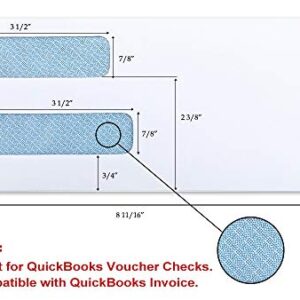 ValBox 500 Count #8 Double Window Envelopes 3 5/8" x 8 11/16" Self Seal Double Window Security Check Envelopes- Security Tint Pattern Designed for Home Office Secure Mailing