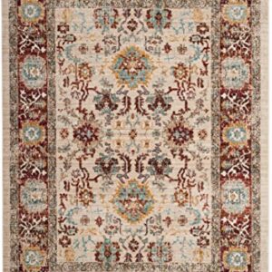 SAFAVIEH Sutton Collection 9' x 13' Ivory / Brick SUT405L Oriental Distressed Area Rug