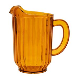 G.E.T. P-2064-1-A-EC BPA-Free Break-Resistant Restaurant Style Plastic Pitcher, 60 Ounce, Amber