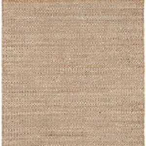 SAFAVIEH Natural Fiber Collection Area Rug - 5' x 8', Natural & Black, Handmade Farmhouse Boho Coastal Rustic Jute, Ideal for High Traffic Areas in Living Room, Bedroom (NF874B)