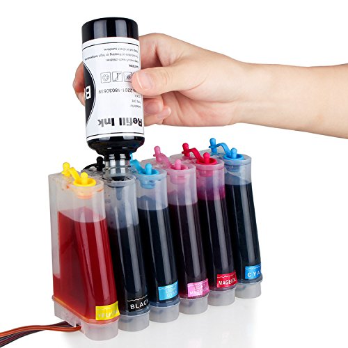 Printer Refill Ink Dye Bottles Kit for Refillable Cartridges and CISS, for PIXMA MG7720, MG7520, TS9020, IP8720, MP980, MP990, MG8120, MG8120B