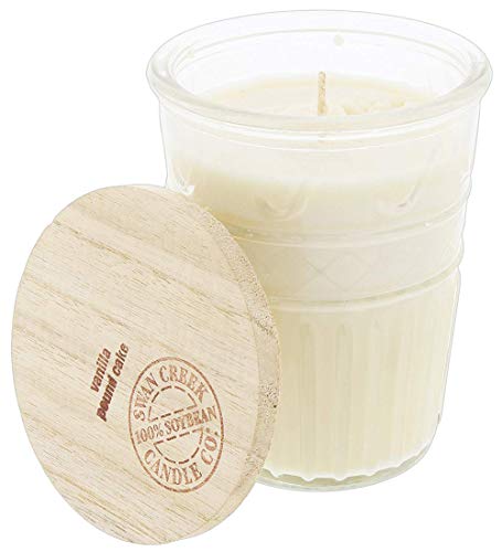 Swan Creek Timeless Jar Collection 12 Ounce Soy Wax Candle, Vanilla Pound Cake